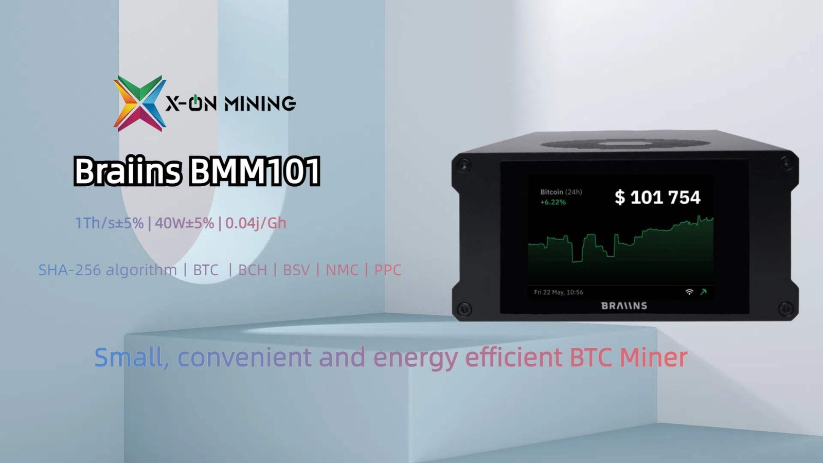 Braiins BMM101 Bitcoin Mini Miner 1Th/s 40W - X ON MINING