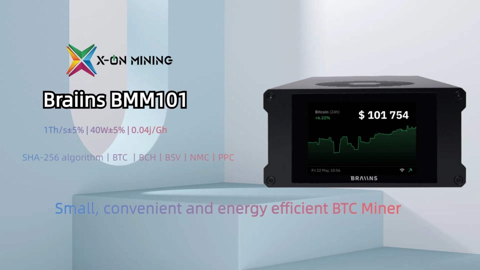 Braiins BMM101 Bitcoin Mini Miner 1Th/s 40W - X ON MINING