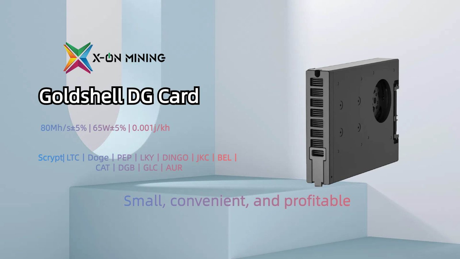 การ์ด Goldshell DG 80Mh/s 65W เครื่องขุด Dogecoin Litecoin - X ON MINING